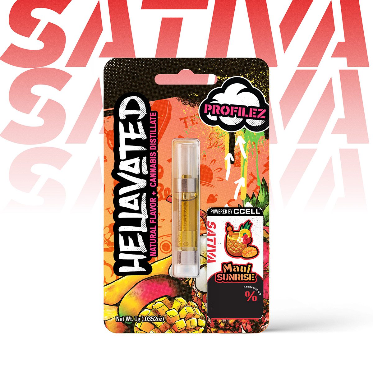 Hellavated 1g Cartridge - Maui Sunrise | Green Mart Beaverton